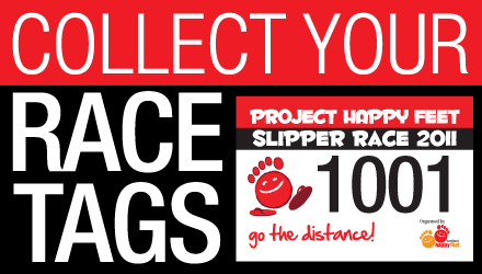 Race tag ready for collection – Project Happy Feet